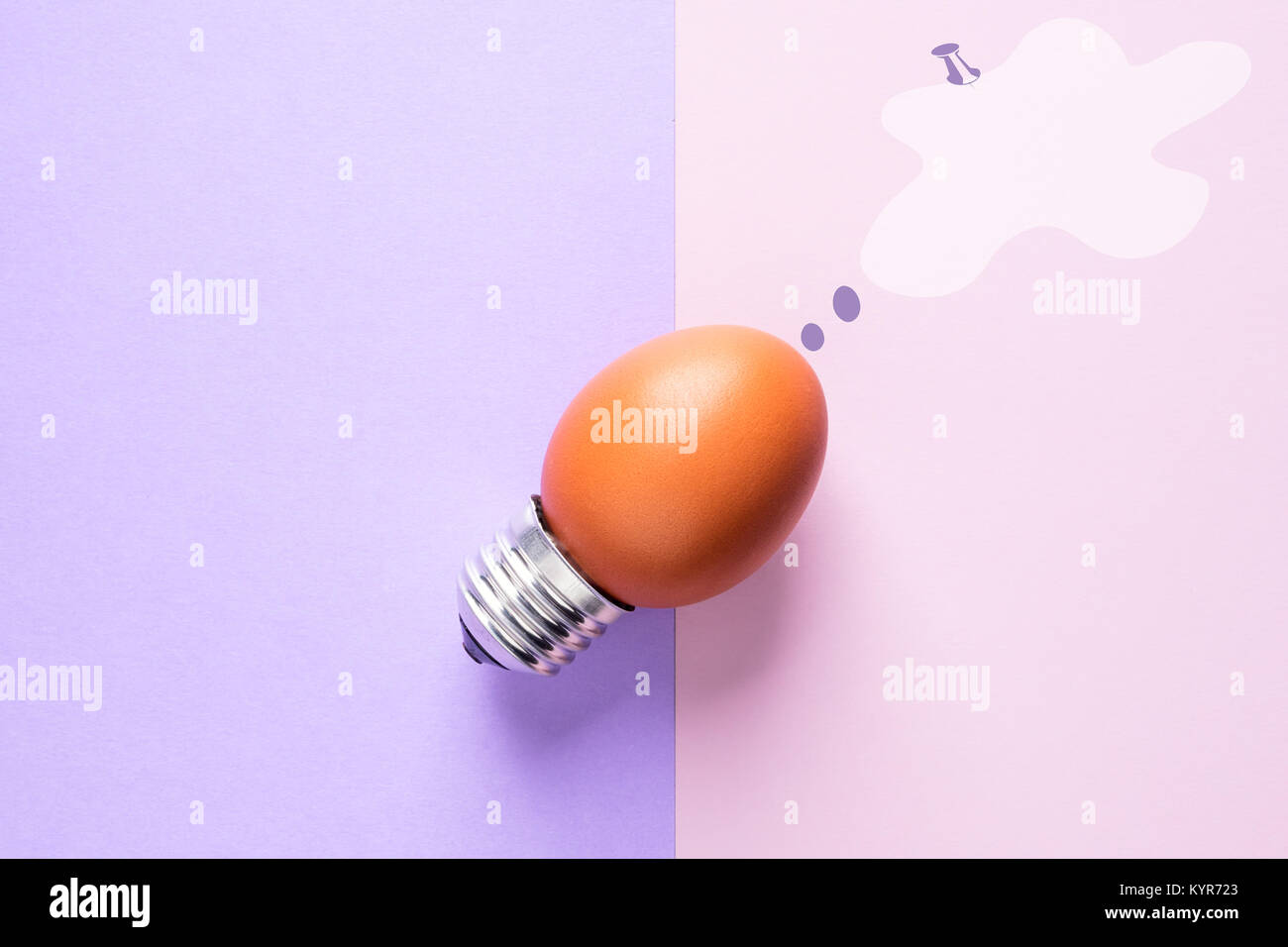 Light Bulb Egg shell on Base Concept Idea Energy Saving Ecology Natural ...
