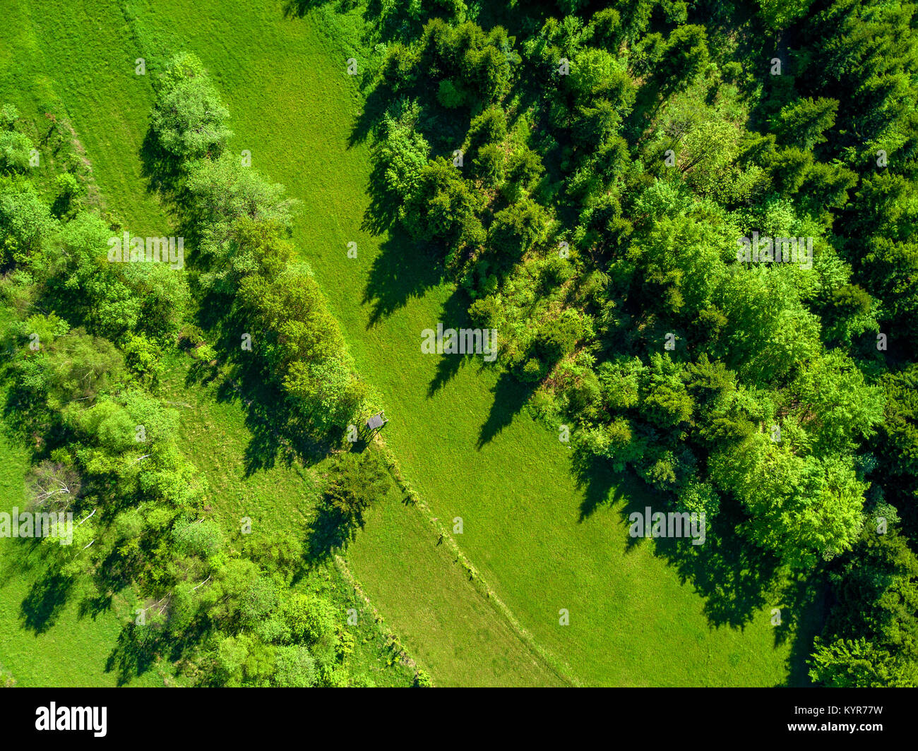 Aerial view of green landscape Stock Photo - Alamy