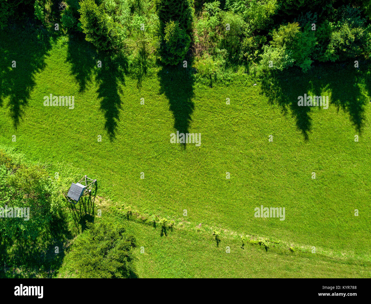 Aerial view of green landscape Stock Photo - Alamy