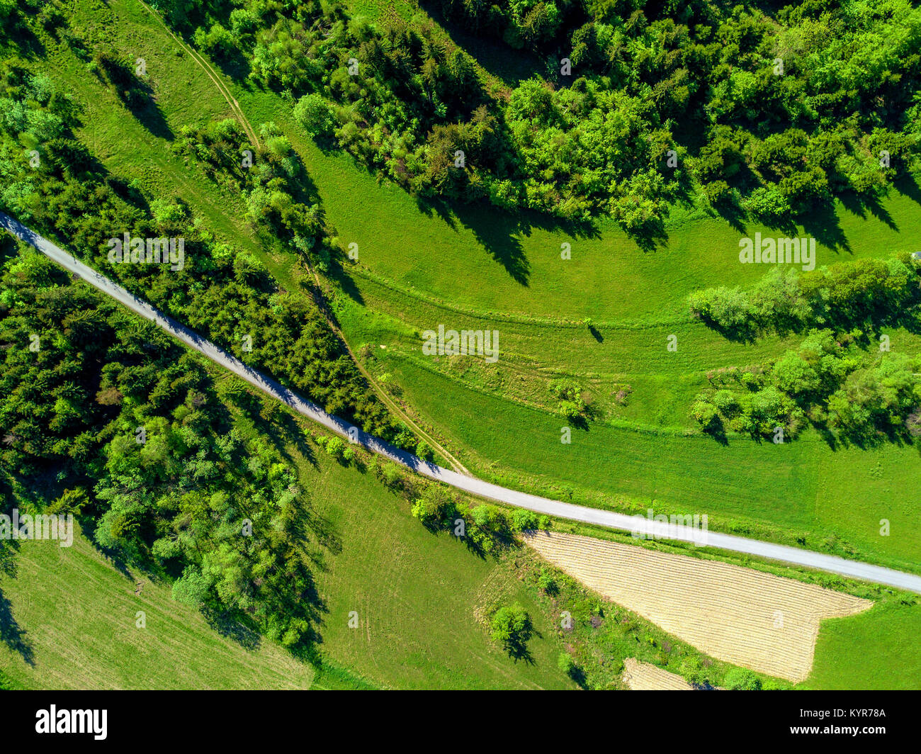 Aerial view of green landscape Stock Photo - Alamy