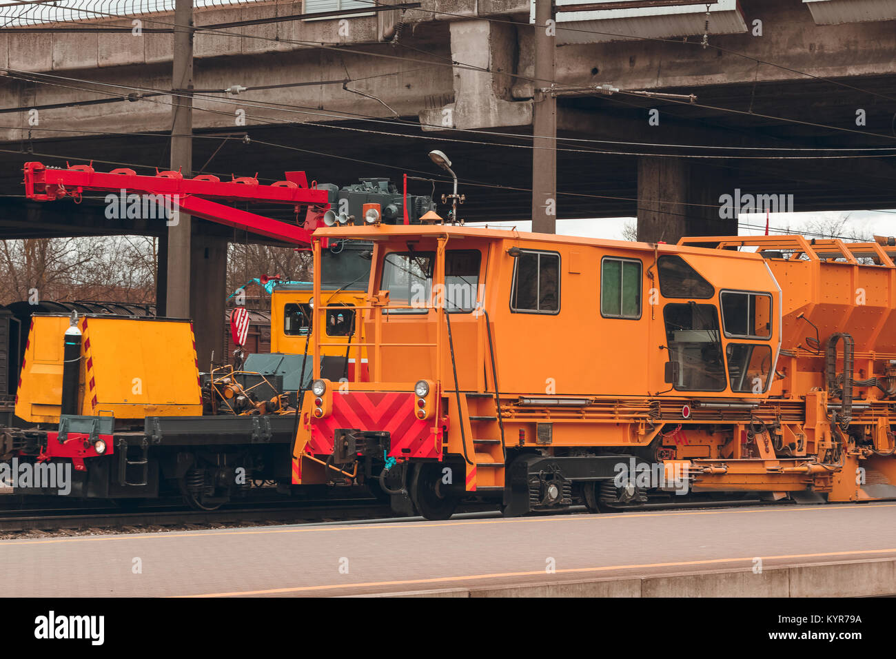 Ballast distributing and profiling machine hi-res stock photography and ...