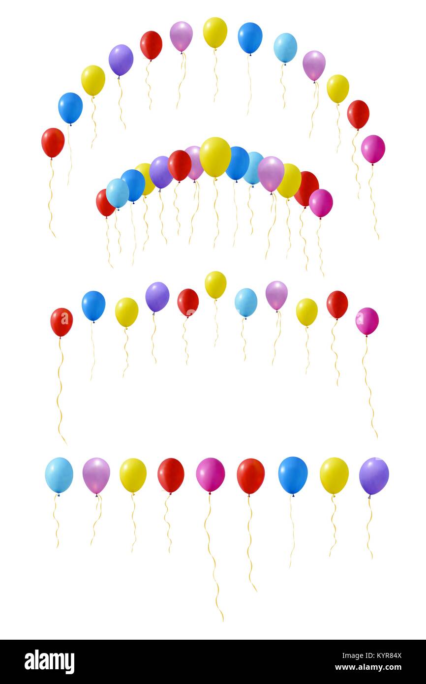 Vector set of realistic isolated balloons for celebration and ...