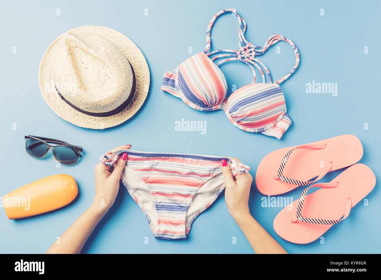 Woman summer fashion background Stock Photo - Alamy