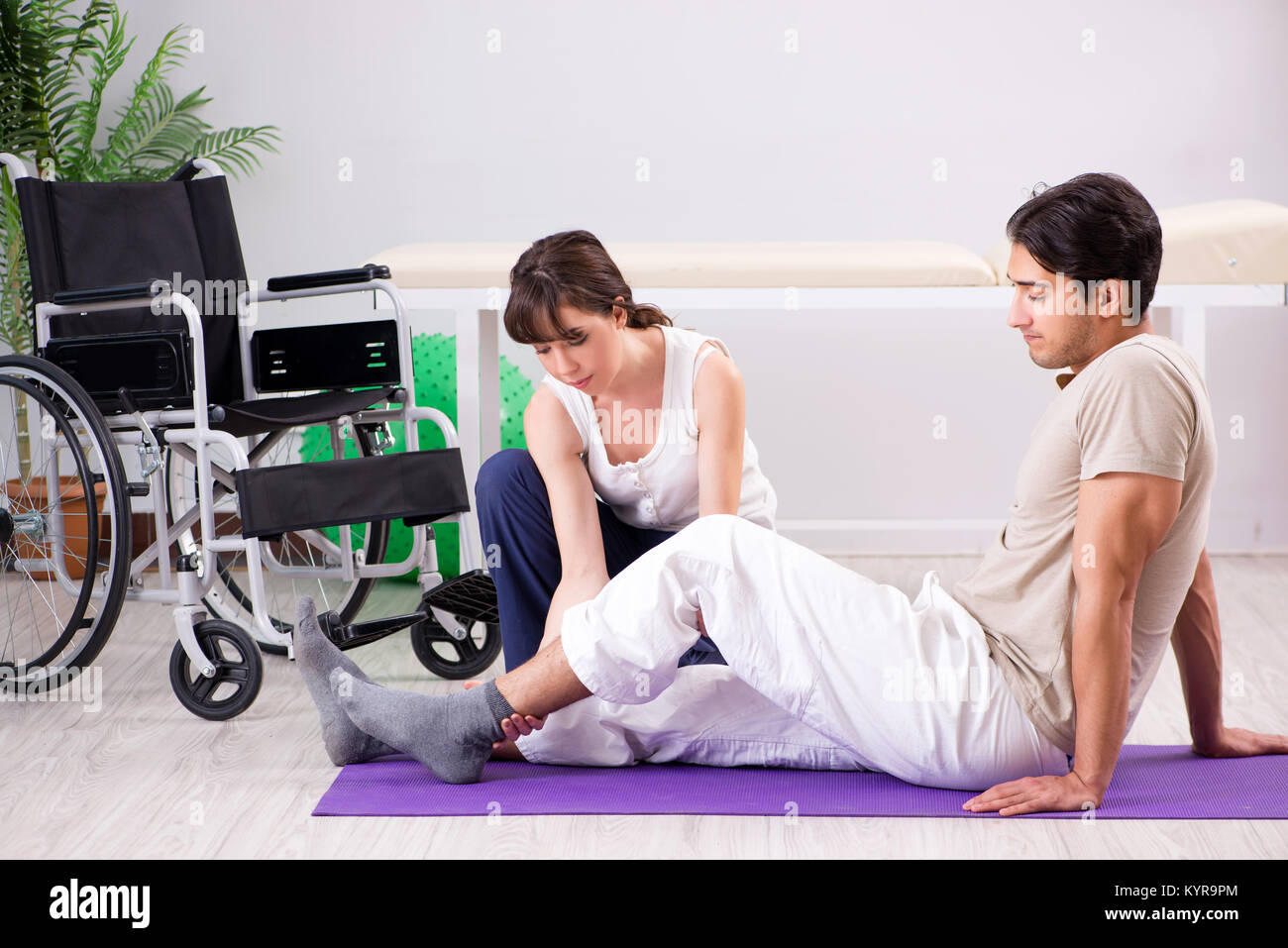 Patient recovering in hospital after injury trauma Stock Photo - Alamy