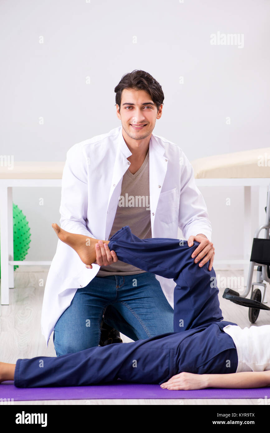 Patient recovering in hospital after injury trauma Stock Photo - Alamy