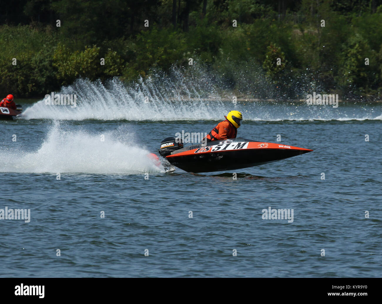 Boat 51M. Outboard Hydroplane boat races. Dayton Record Runs Regatta ...