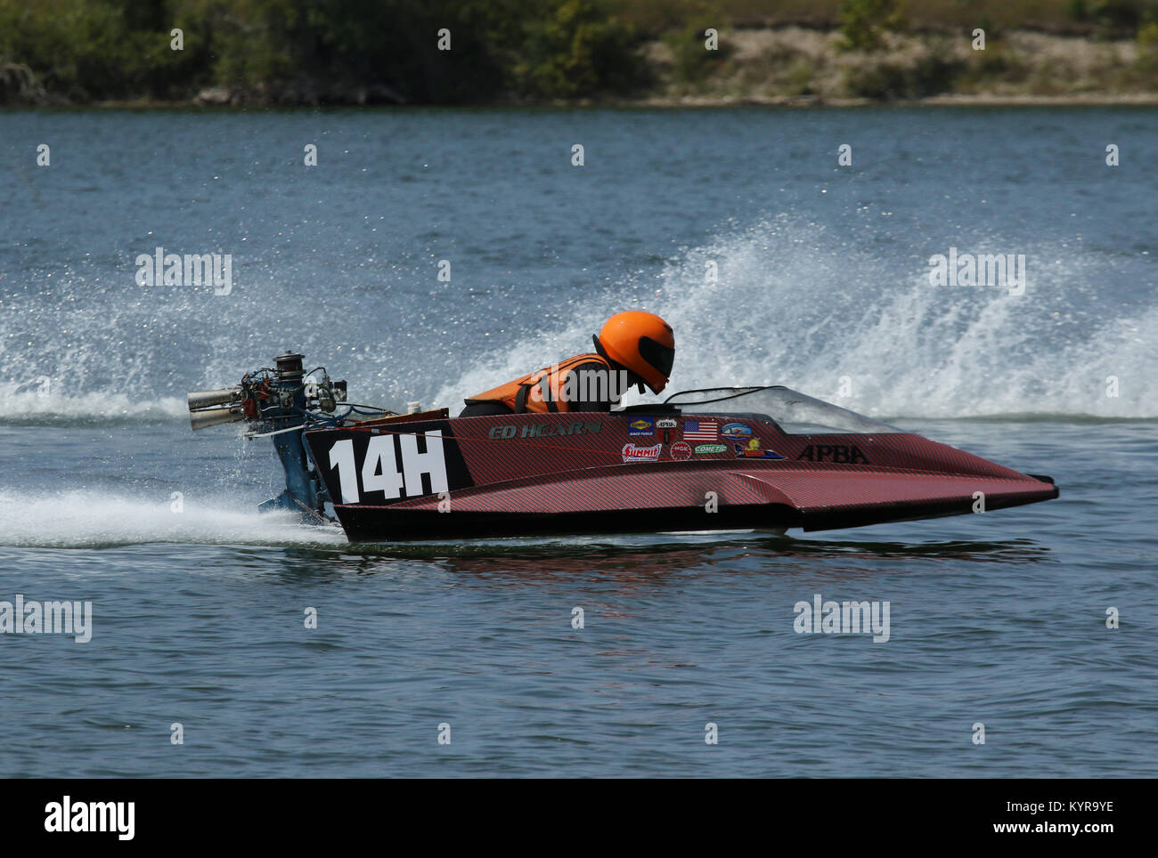 Boat 14H. Outboard Hydroplane boat races. Dayton Record Runs Regatta ...