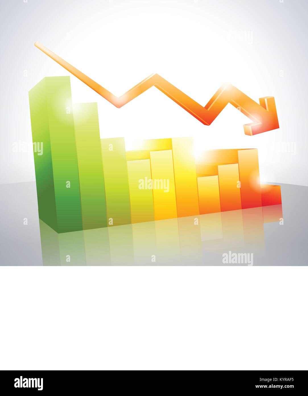 Downward bar chart Stock Vector Images - Alamy
