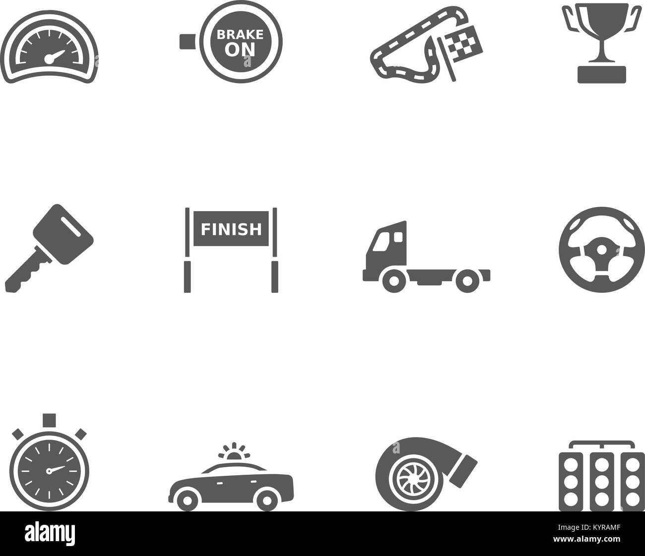 Racing icon series in single color. Vector illustration Stock Vector ...