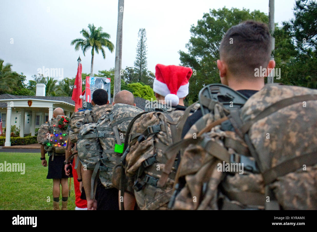 SCHOFIELD BARRACKS — Soldiers stand in formation prior to turning in ...