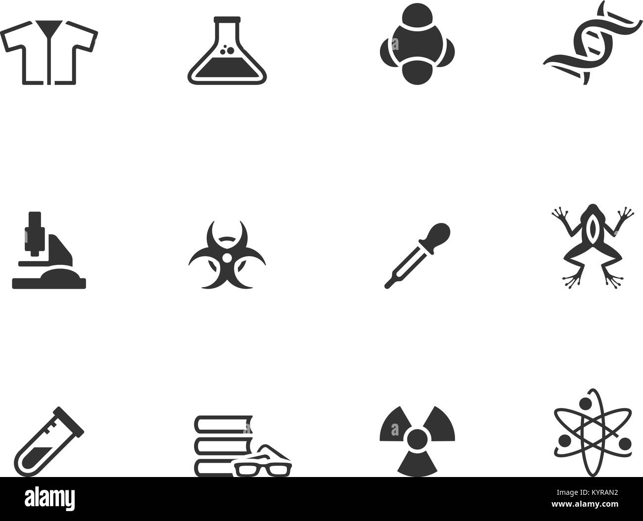 Science icons in single color. Vector illustration Stock Vector Image ...