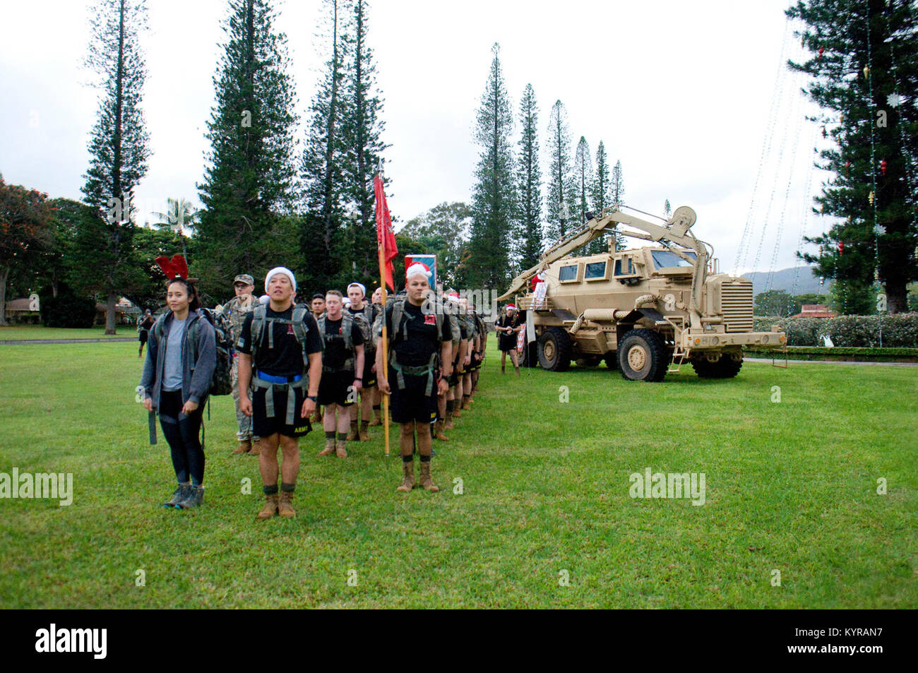 SCHOFIELD BARRACKS — Soldiers stand in formation prior to turning in ...