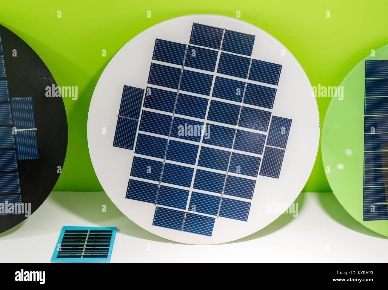 round solar panels Stock Photo - Alamy