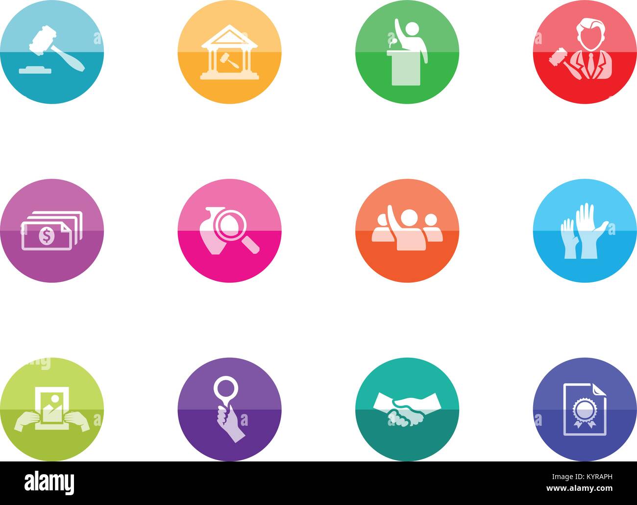 Certificate icons in color Stock Vector Images - Alamy
