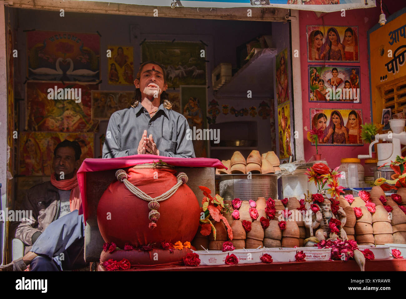 Rajasthani selling lassi hi-res stock photography and images - Alamy