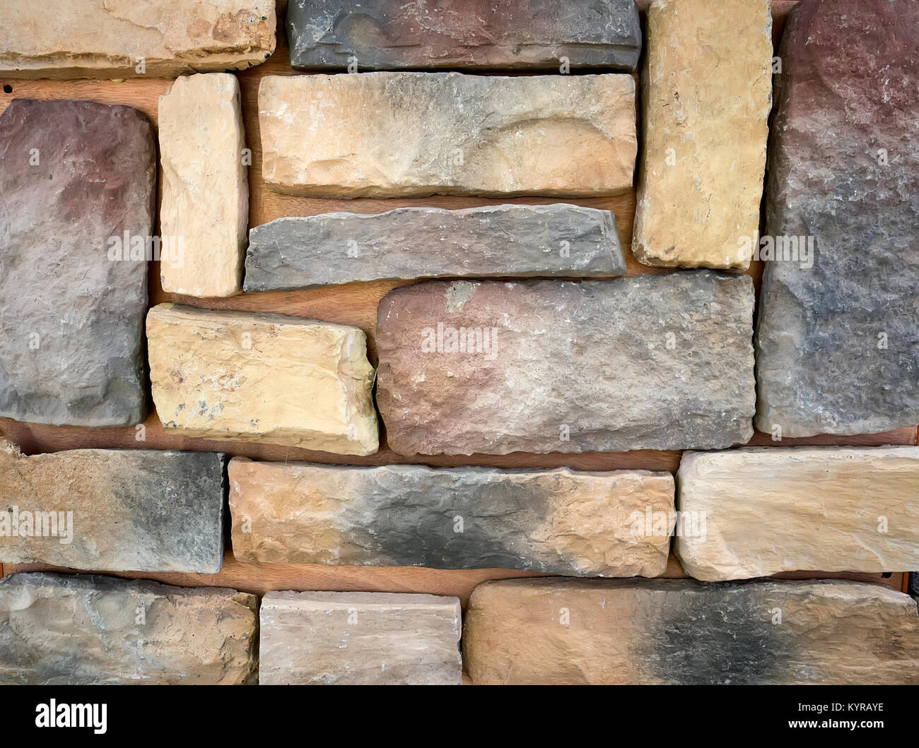 hand made rustic rock wall Stock Photo - Alamy