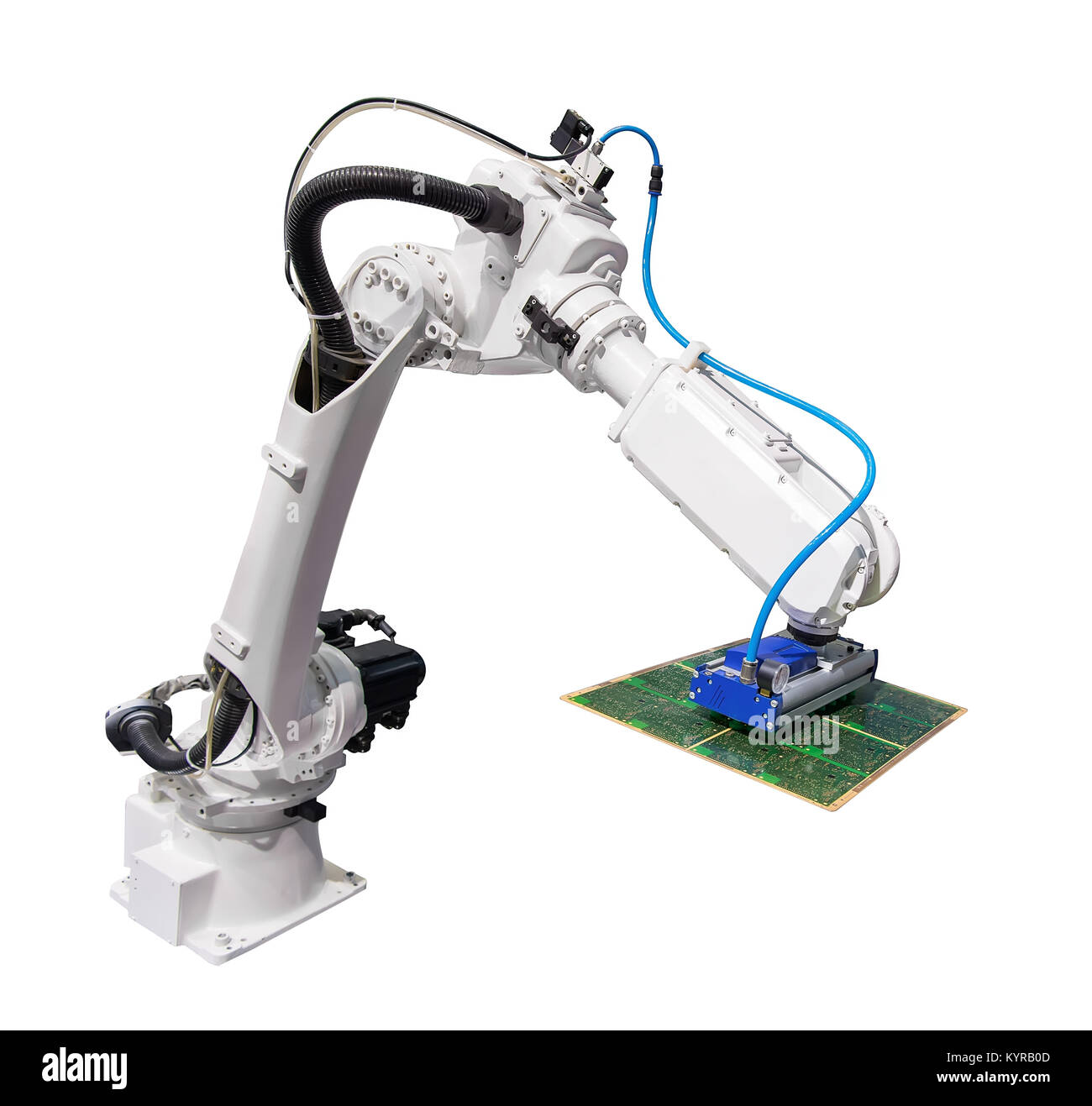 robotic arm for industry isolated on white Stock Photo - Alamy