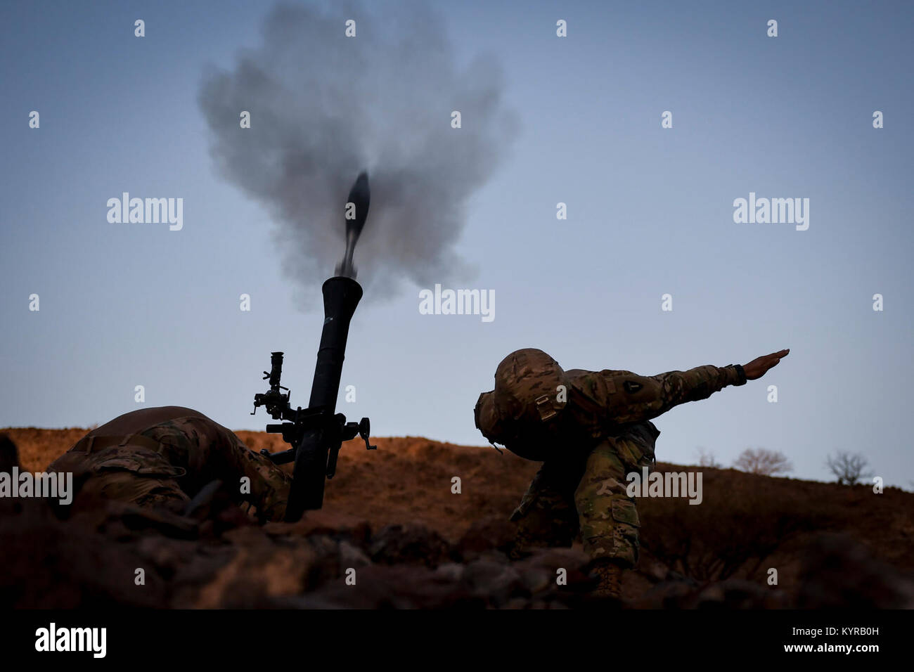 U.S. Army Pfc. David Rodriguez, mortarman from 3rd Battalion, 141 ...