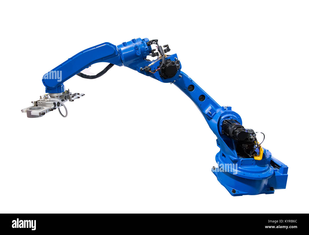 robotic arm for industry isolated on white Stock Photo - Alamy