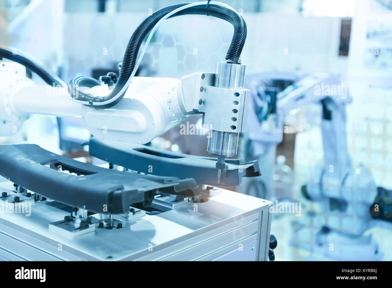 industrial machine and factory robot arm,Smart factory industry 4.0 ...