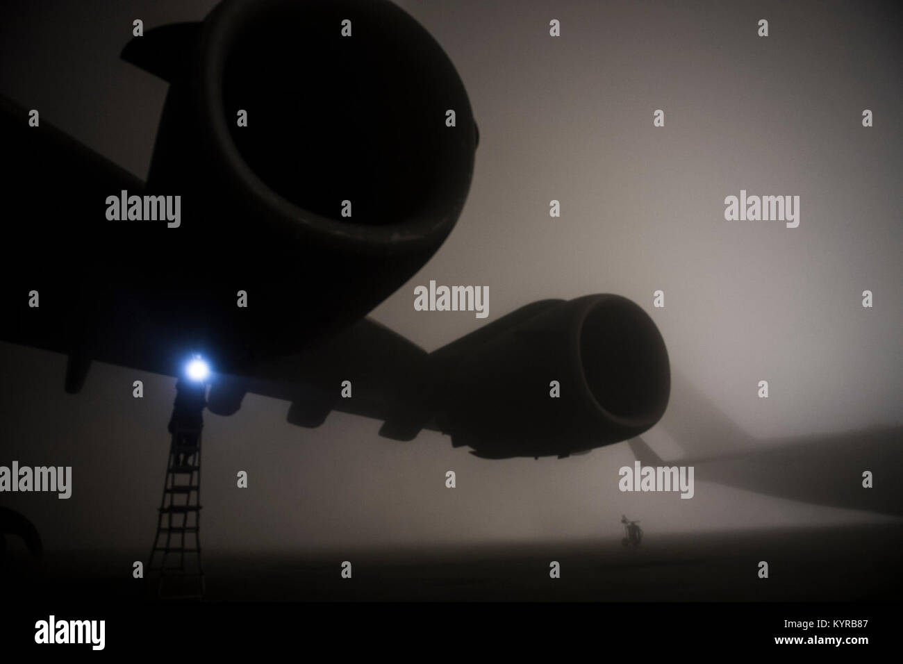 A U.S. Air Force crew chief assigned to the 379th Expeditionary ...