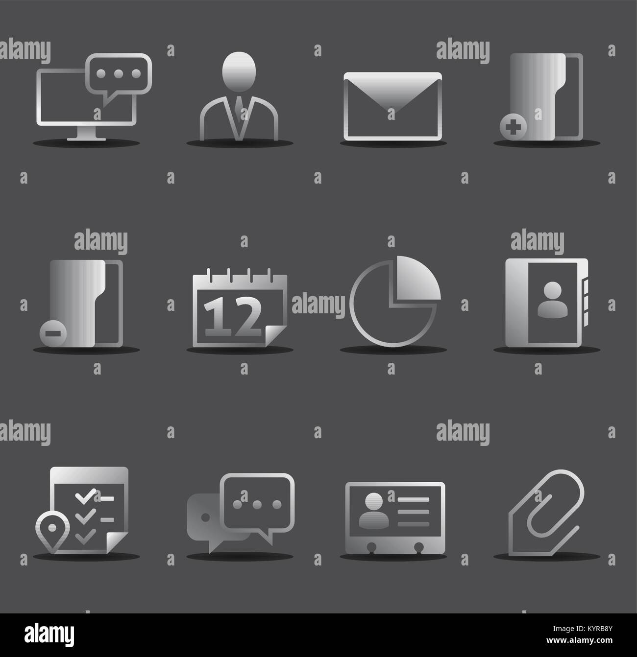 Group collaboration icon set. Vector illustration Stock Vector Image ...