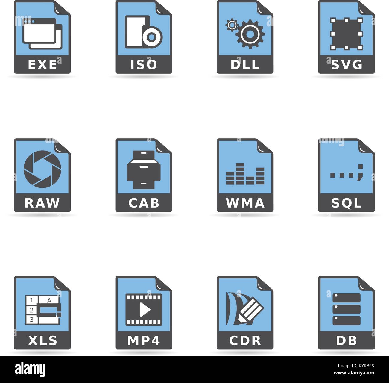 File type icon series in duo tone color. Vector illustration Stock ...