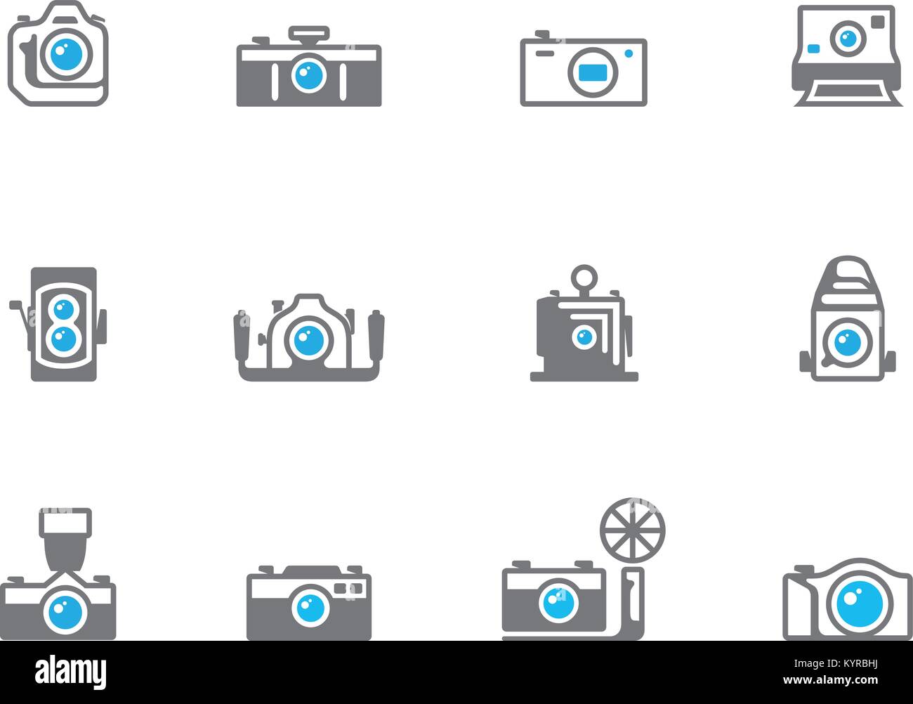Camera icons in duo tone colors. Vector illustration Stock Vector Image ...
