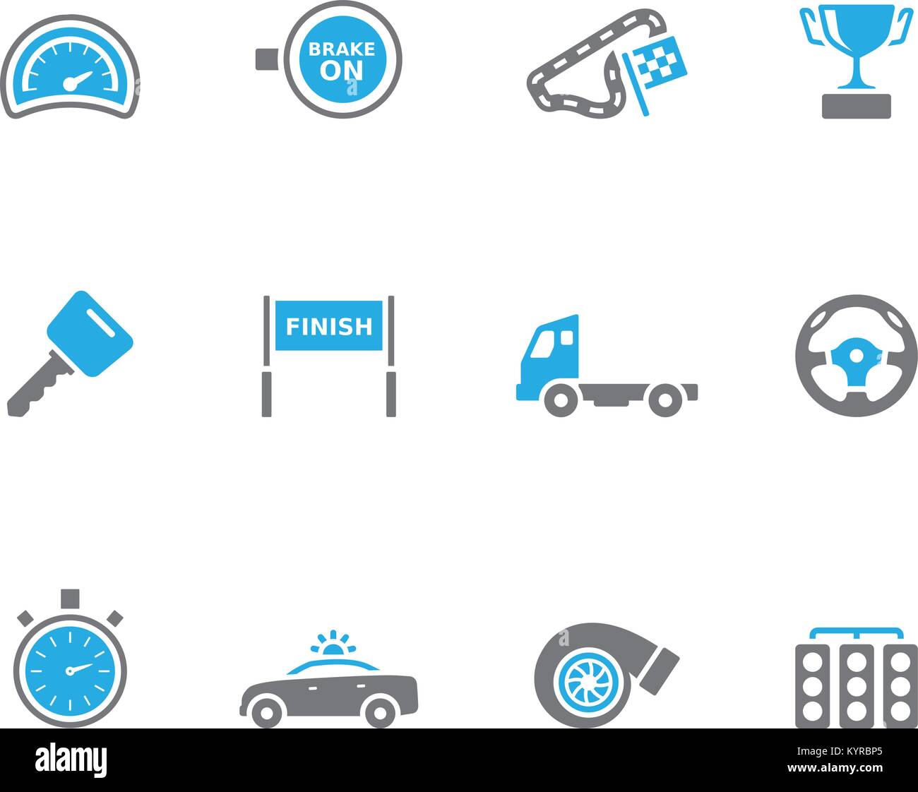 Music icons in duo tone colors. Vector illustration Stock Vector Image ...