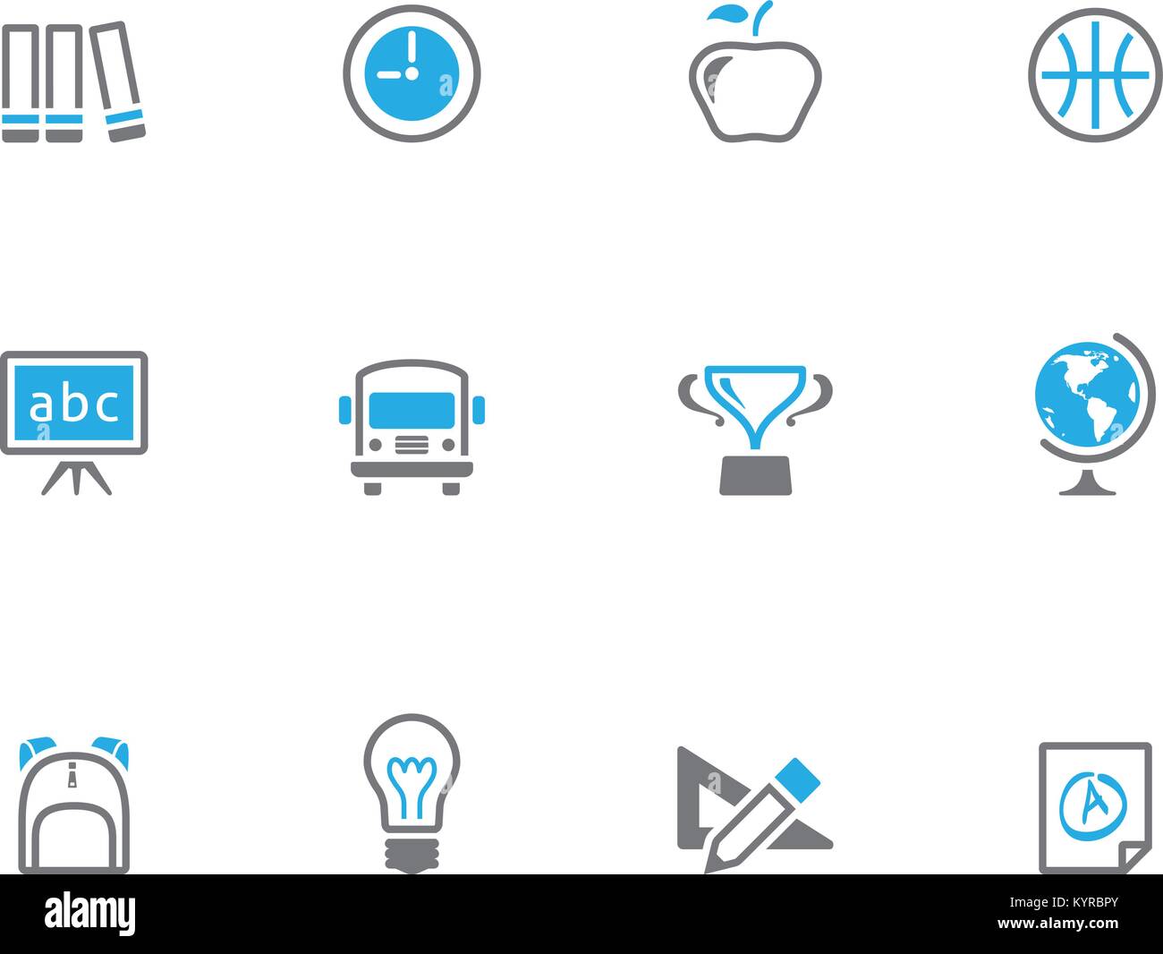 Space related icons in duo tone colors. Vector illustration Stock ...