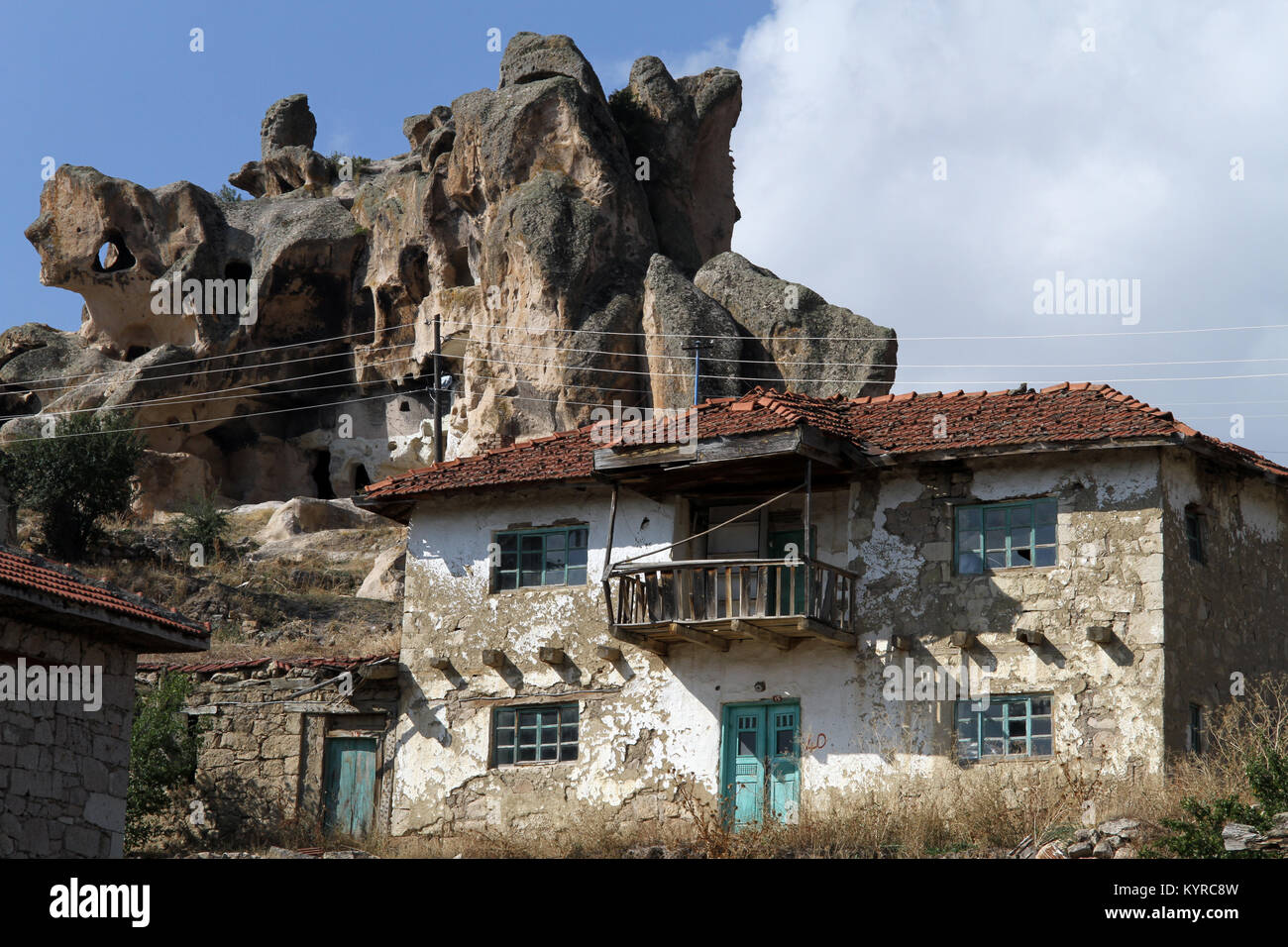 Old turkish house near the Midas in Turkey Stock Photo - Alamy