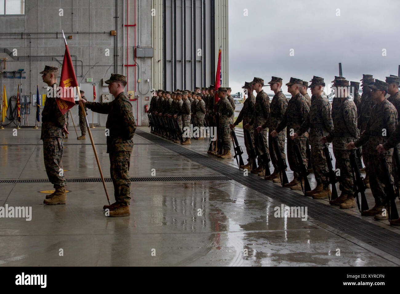 U.S. Marines with Headquarters & Headquarters Squadron (H&HS), 1st ...