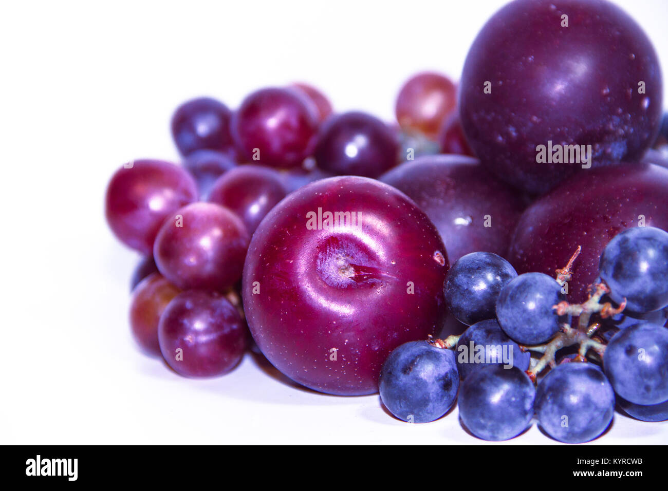 variety of grapes and plums in ultra violet colors Stock Photo - Alamy