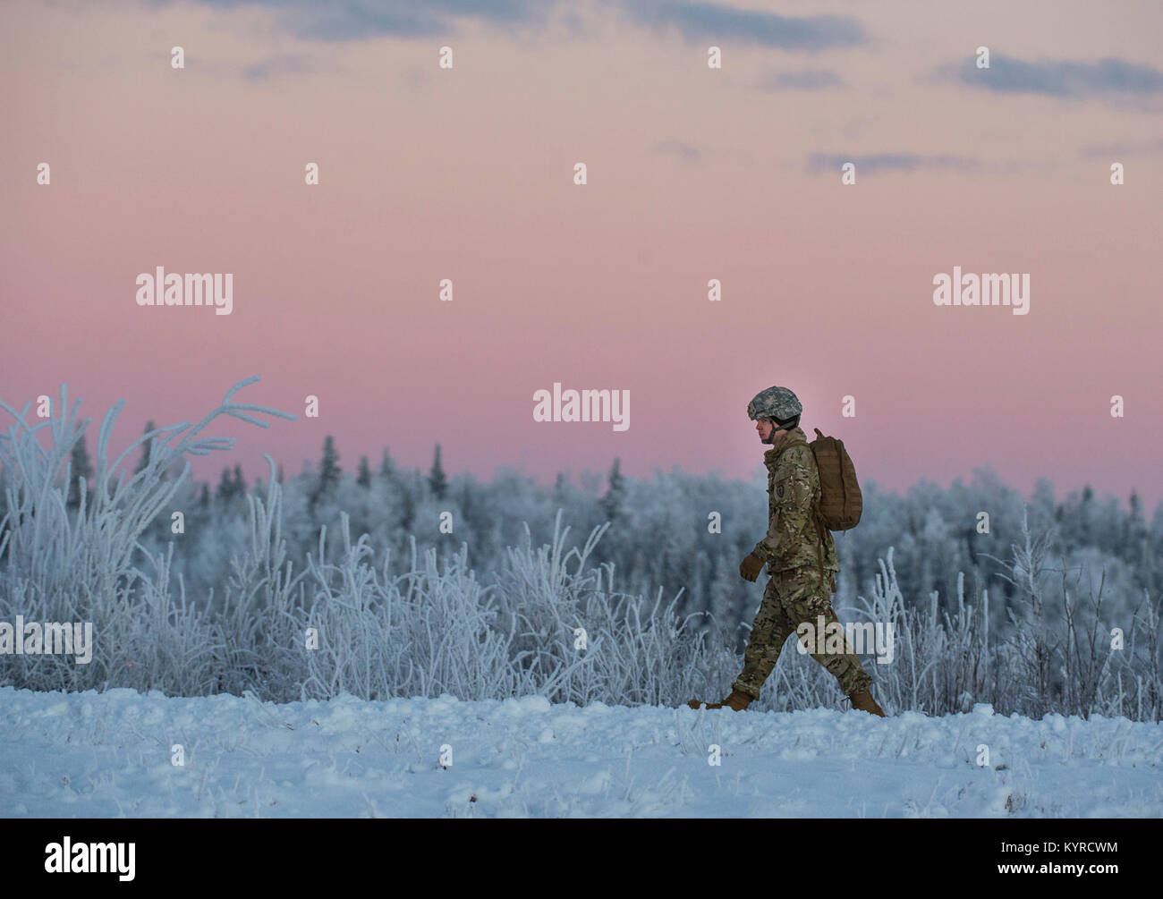 A paratrooper assigned to the 4th Infantry Brigade Combat Team ...