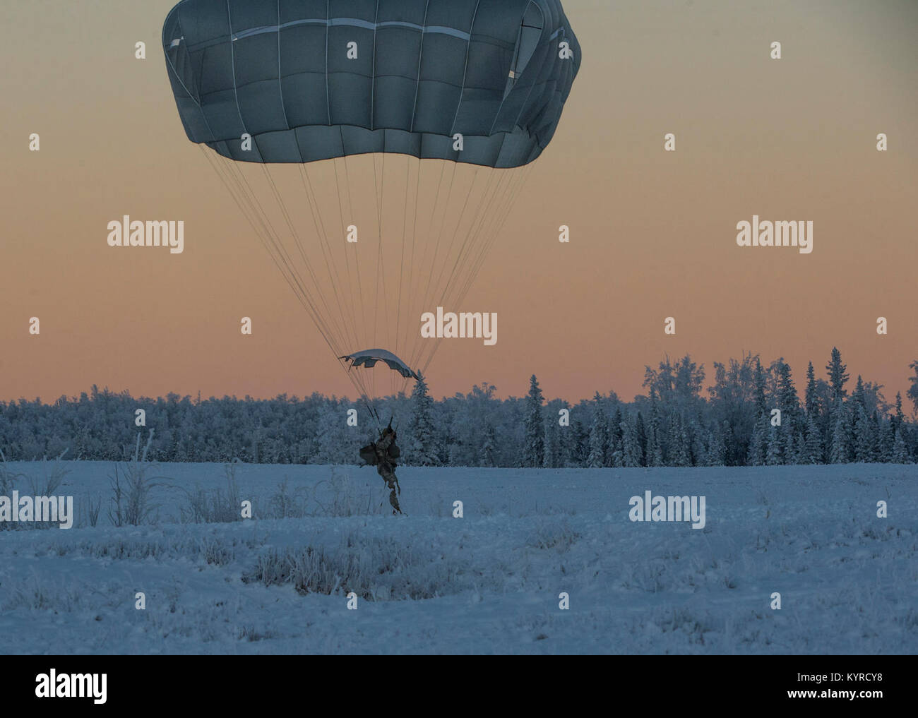 A paratrooper assigned to the 4th Infantry Brigade Combat Team ...