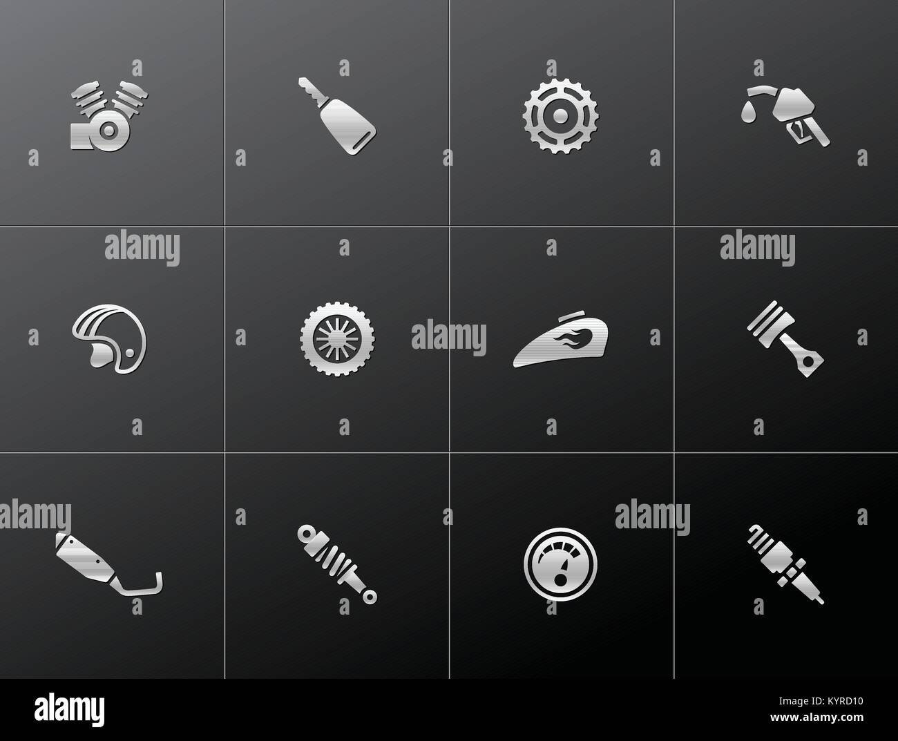 Motorcycle component Stock Vector Images - Alamy