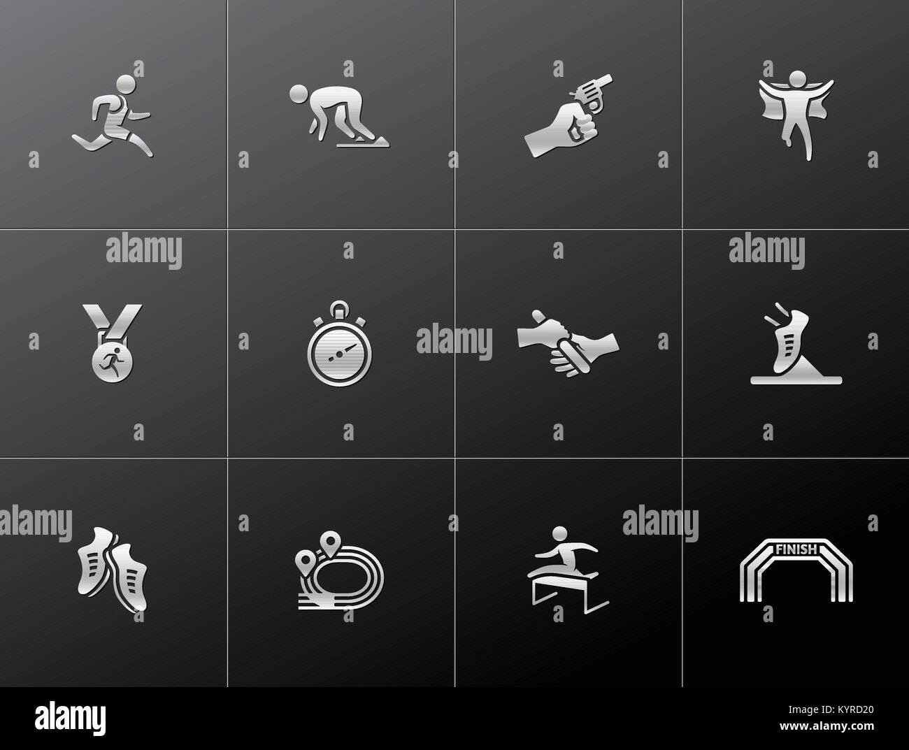 Run competition icon series hi-res stock photography and images - Alamy