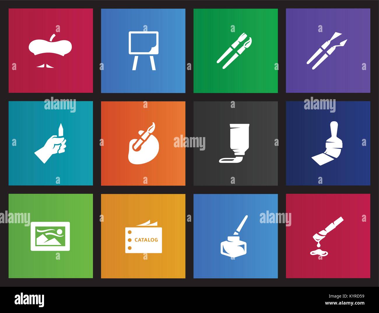 Artist icons in Metro style Stock Vector Image & Art - Alamy