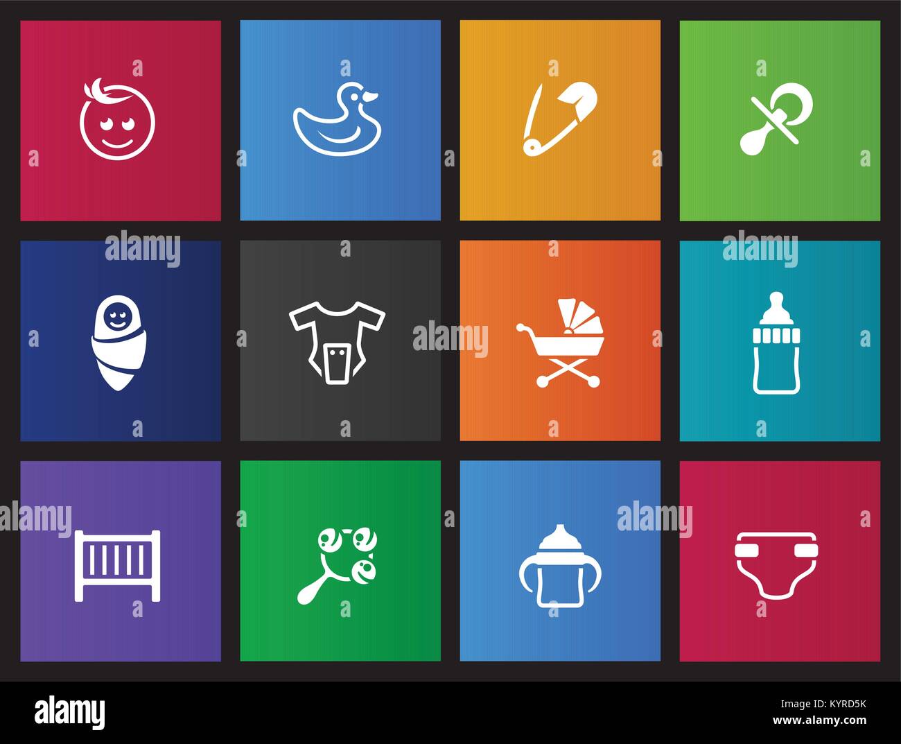 Babies icons in Metro style Stock Vector Image & Art - Alamy