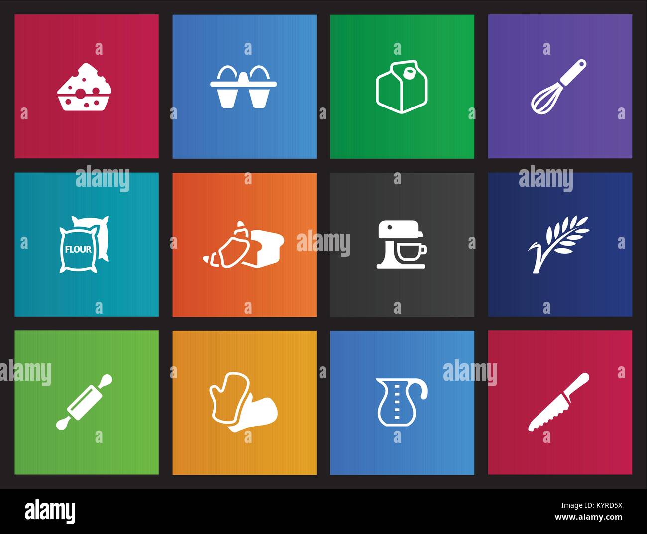 Baking icons in metro style Stock Vector Image & Art - Alamy