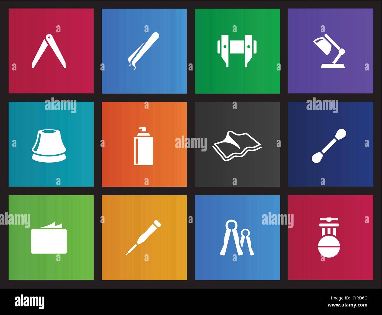 Camera repair tool icons in Metro style Stock Vector Image & Art - Alamy