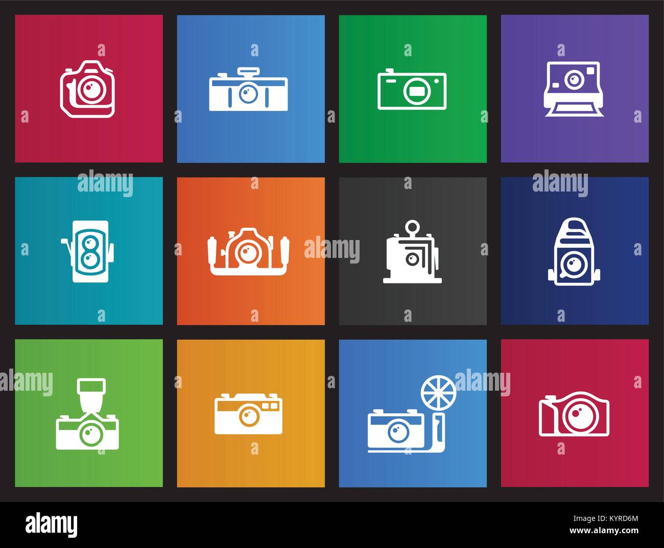 Camera icons in Metro style Stock Vector Image & Art - Alamy
