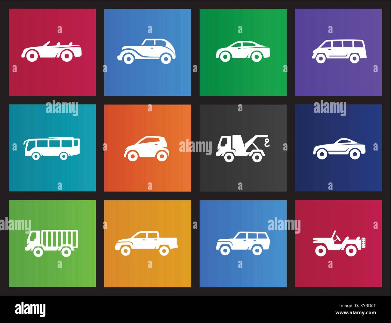 Car icons in metro hi-res stock photography and images - Alamy