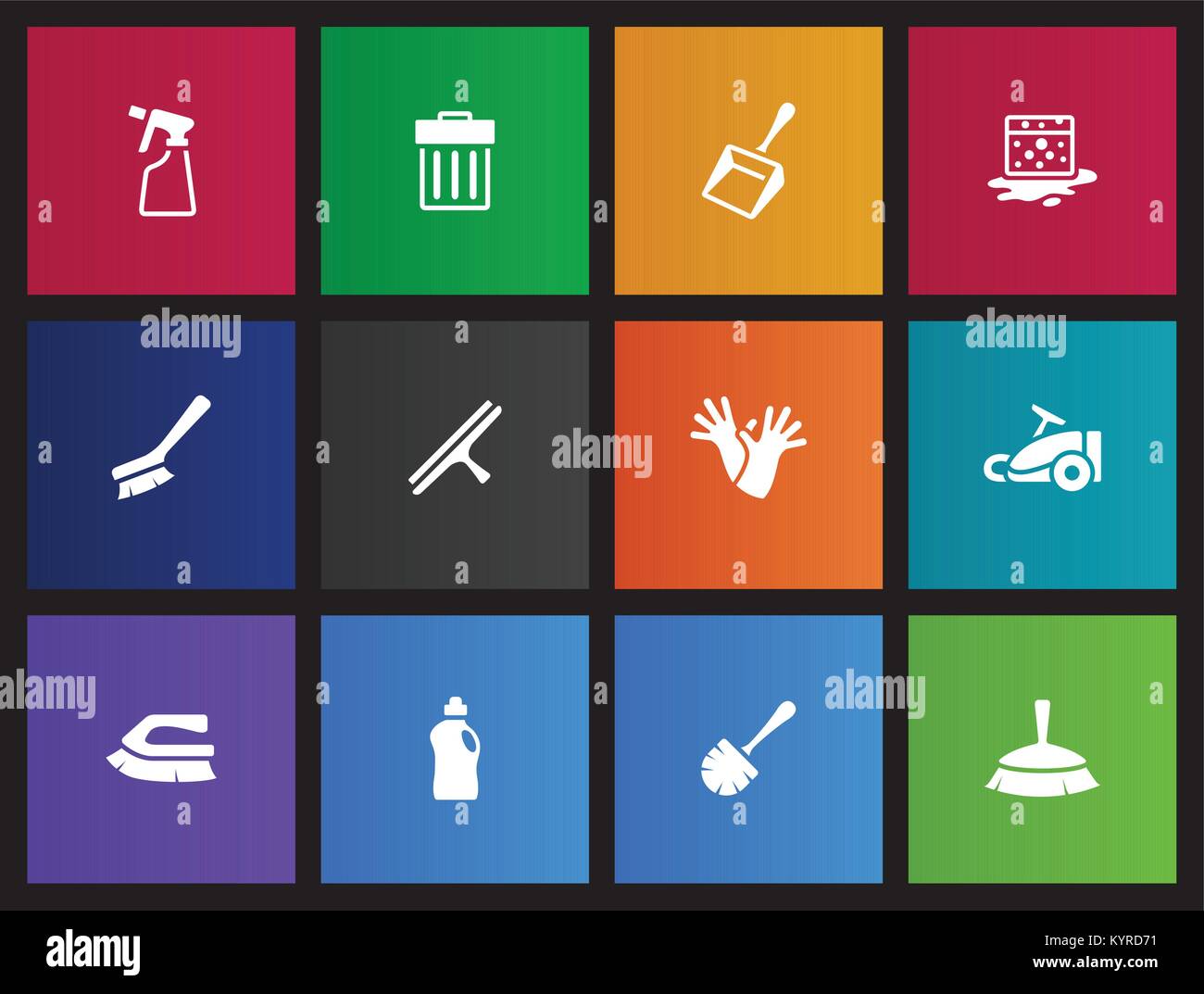 Cleaning tool icon series in Metro style Stock Vector Image & Art - Alamy