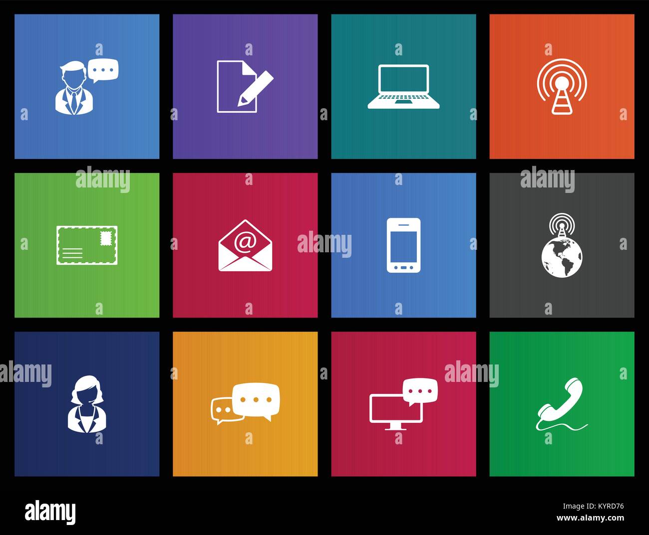 Communication icon series in Metro style Stock Vector Image & Art - Alamy