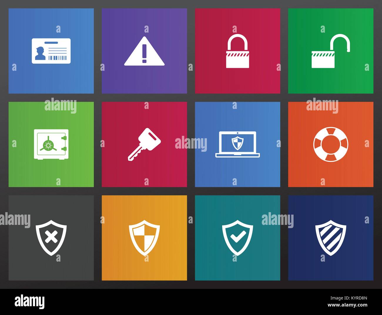 Security icon series in Metro style Stock Vector Image & Art - Alamy