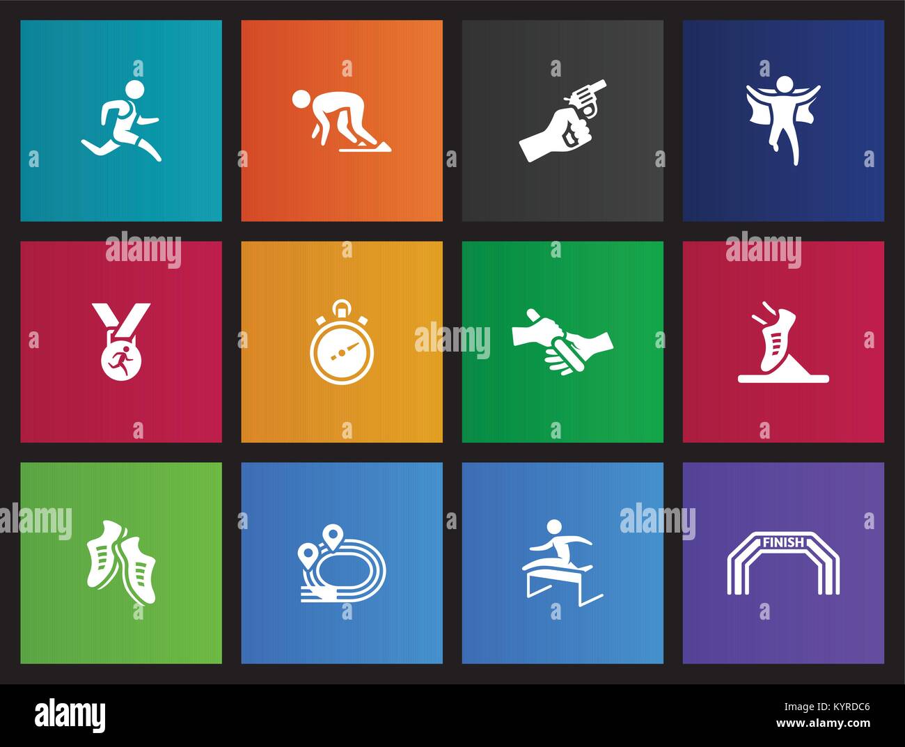 Run icon series in Metro style Stock Vector Image & Art - Alamy