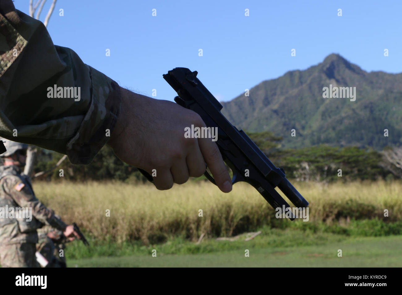 Soldiers with the Headquarters and Headquarters Battery, 94th Army Air ...