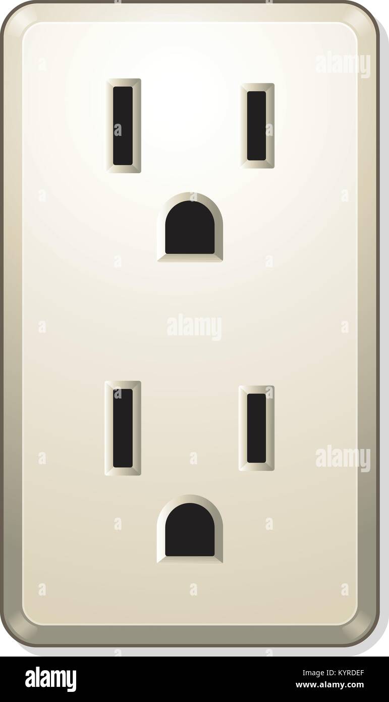 Vector illustration of electric outlet Stock Vector Image & Art - Alamy