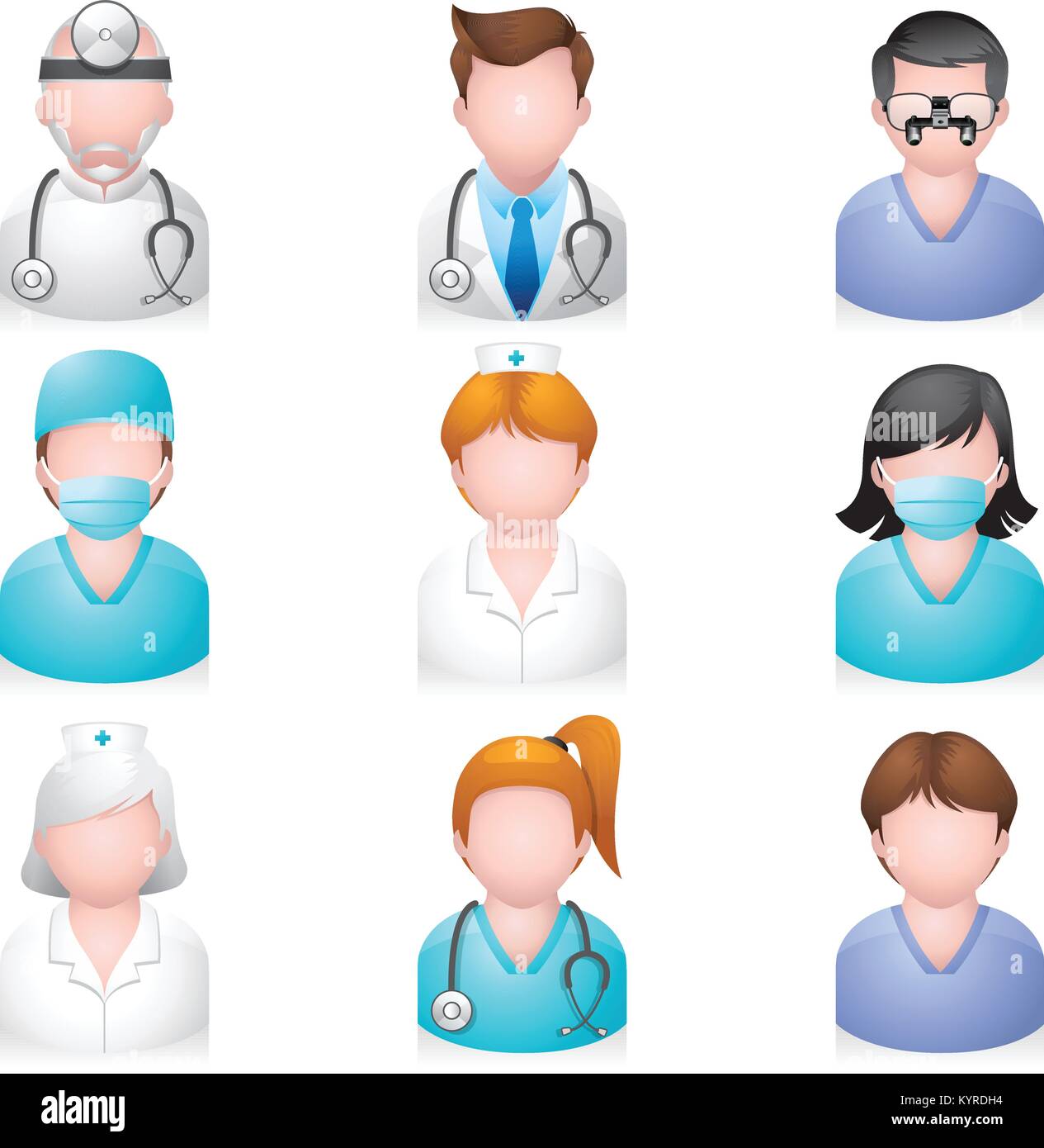 Medical people icon set Stock Vector Image & Art - Alamy